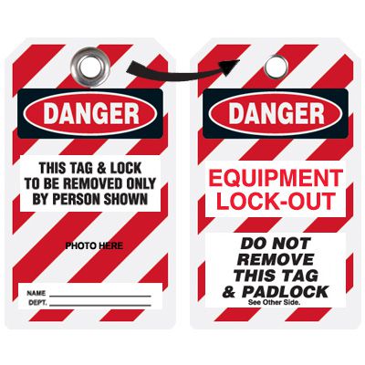 EZ Photo Lockout Tags - To Be Removed By Person Shown | Emedco