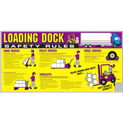 Loading Dock Safety Rules Wall Graphic | 48"x24" Vinyl | Seton
