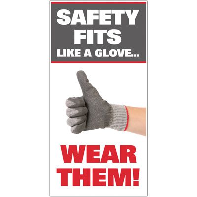 Giant Instructional Wall Graphics - Safety Fits Like A Glove | Seton