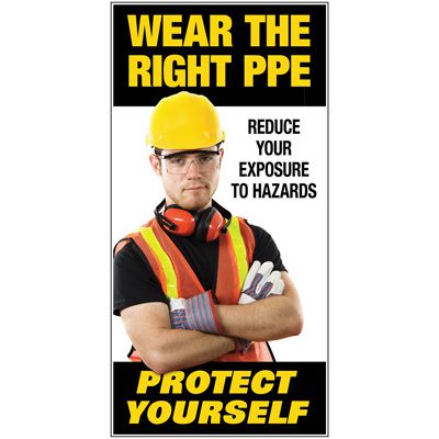 Giant Instructional Wall Graphics - Wear The Right PPE | Emedco