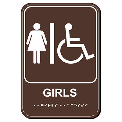 Girls Handicap ADA Sign | Emedco