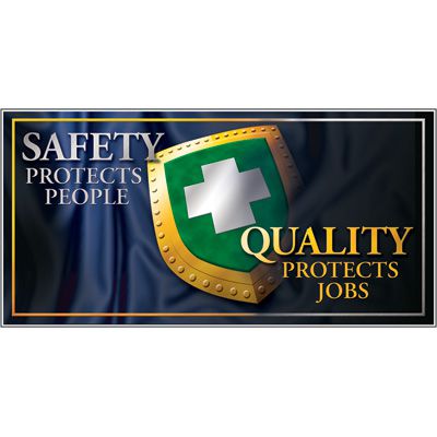 Giant Motivational Wall Graphics - Safety Protects People | Emedco
