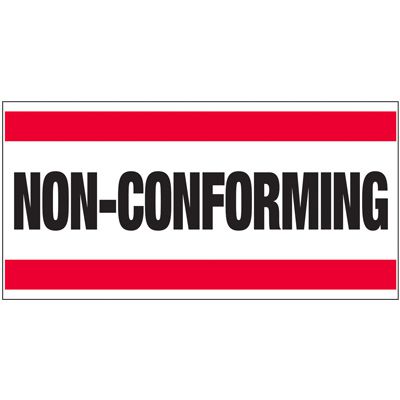 Giant Quality Control Wall Sign - Non-Conforming | Emedco