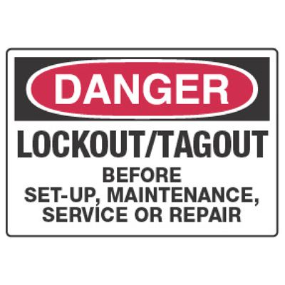 Lockout Danger Signs - Danger Lockout/Tagout | Seton