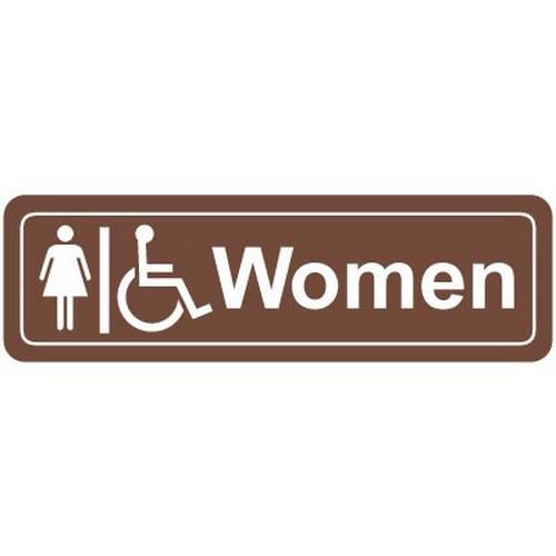 Women's Handicap Restroom Signs | Plastic Signs.com | Emedco