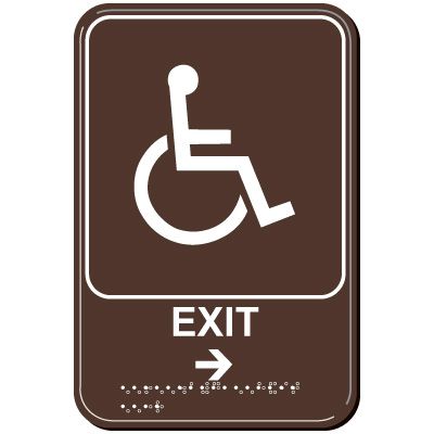 Exit Arrow Right ADA Signs | Emedco