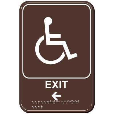 Exit Arrow Left ADA Signs | Emedco