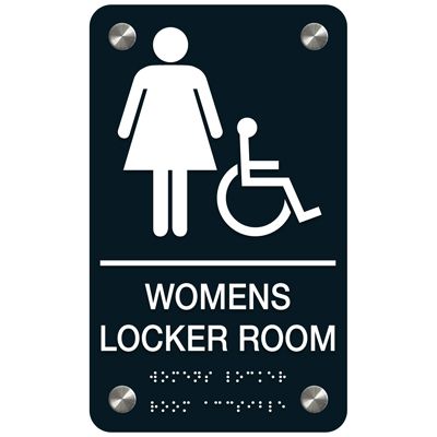 Premium ADA Signs - Women's Locker Room (Accessible) | Emedco