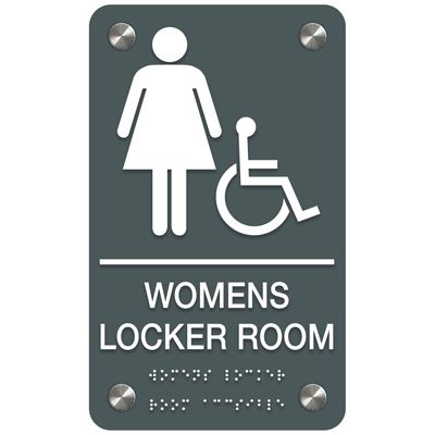 Premium ADA Signs - Women's Locker Room (Accessible) | Emedco