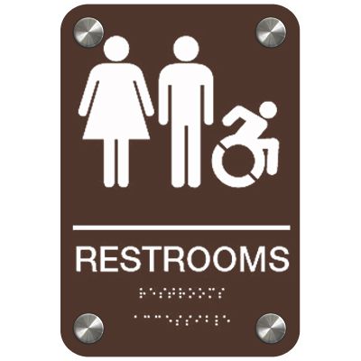 Premium ADA Restroom Signs - Unisex Restrooms & Dynamic Accessibility ...