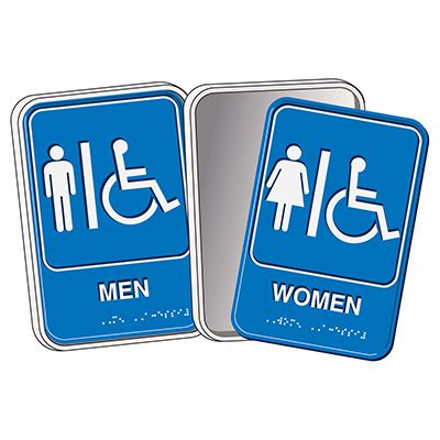 Braille ADA Restroom Signs | Emedco