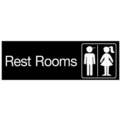 Restrooms - Small Engraved Restroom Signs|Seton Canada | Seton.ca