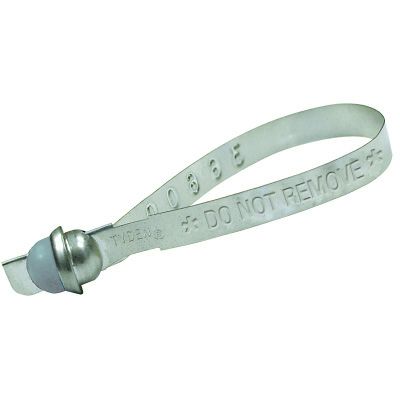 Metal Ball Seal, 8 1/2"L, 136 lb, Silver, DO NOT REMOVE, 100 Pack | Emedco