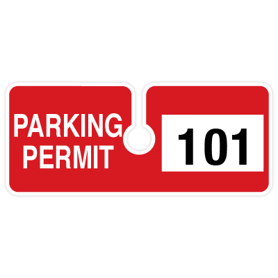 Rear View Mirror Tags Stock Parking Permit Tags | Emedco | Emedco