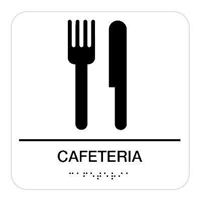 Cafeteria Sign - Graphic Braille Signs | Seton