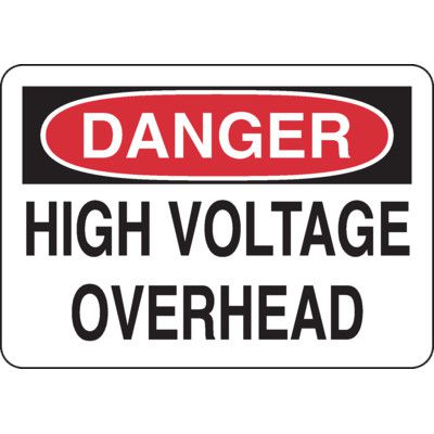Electrical Hazard Signs - Danger High Voltage Overhead|Seton Canada ...