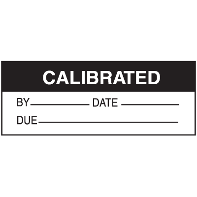 Calibrated By Date Due Tamper Evident Labels | Seton