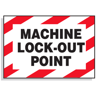 Lockout Hazard Warning Labels- Machine Lock-Out Point|Seton Canada ...