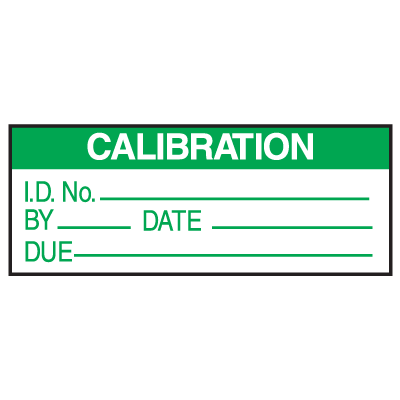 Calibration ID No. Write On Labels | Emedco