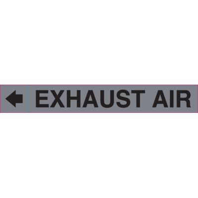 Brady Plenum-Rated Aluminum Pipe and Duct Markers - Exhaust Air | Seton
