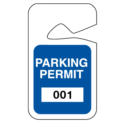 Stock Parking Permit Tags | Emedco