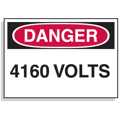 Lockout Hazard Warning Labels- 4160 Volts | Seton