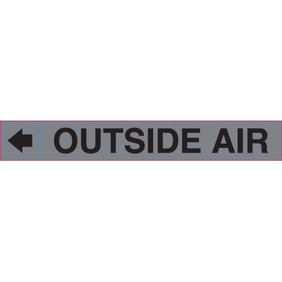 Brady Plenum-Rated Aluminum Pipe and Duct Markers - Outside Air | Seton.ca