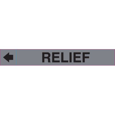 Brady Plenum-Rated Aluminum Pipe and Duct Markers - Relief | Seton.ca