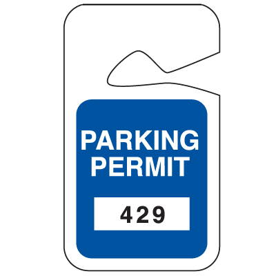 Rear View Mirror Tags Stock Parking Permit Tags|Seton Canada | Seton.ca