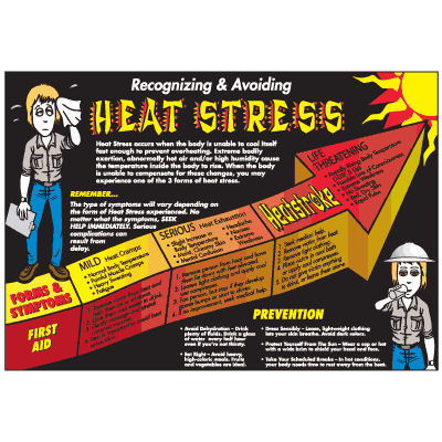 Heat Stress Workplace Safety Wallchart | Emedco