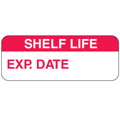 Shelf Life Exp. Date Labels For Greasy Surfaces | Emedco