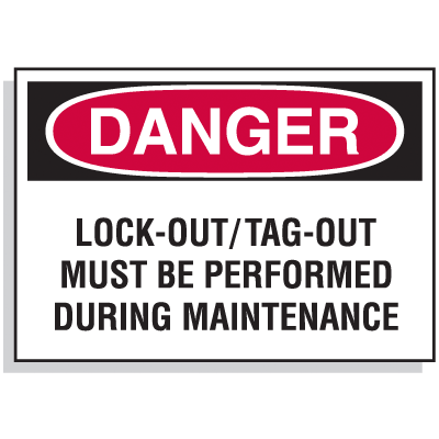 Lockout Hazard Warning Labels- Danger Lock-Out/Tag-Out Must Be ...