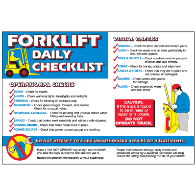 Forklift Workplace Safety Wallchart | Emedco