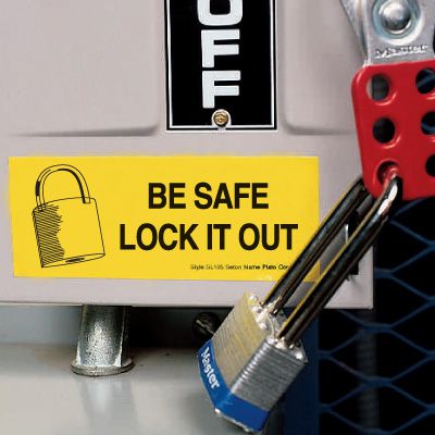 Lockout Labels - Be Safe Lock It Out|Seton Canada | Seton.ca