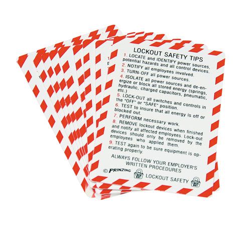 Lockout Safety Tips - Bilingual Lockout Safety Wallet Cards | Seton | Seton