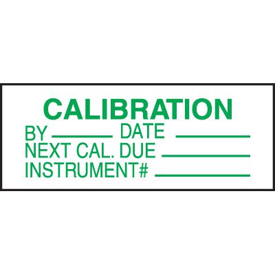 Calibration Stickers & Labels | Seton