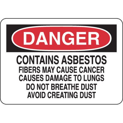 Mandatory GHS Safety Signs - Danger Contains Asbestos | Seton