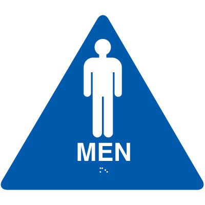Men’s Bathroom Signs | ADA, Braille & Custom Options | Emedco
