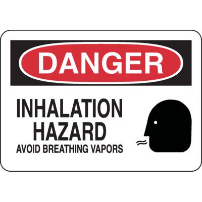 Chemical Warning Signs - Danger Inhalation Hazard | Emedco