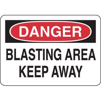 Danger Blasting Area Keep Away OSHA Sign | Emedco