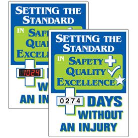 Days Without Accident Signs & Safety Scoreboards | Seton