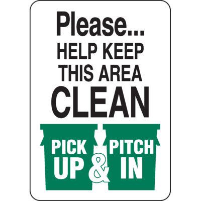 Keep This Area Clean Sign | Emedco