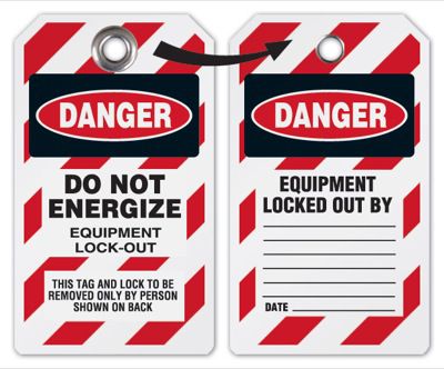 Do Not Energize Equipment - Lockout Tag, Plastic | Seton