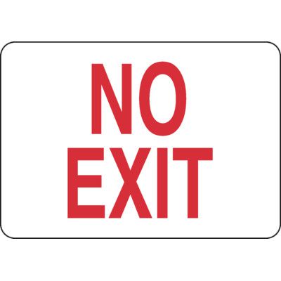 Glow In The Dark No Exit Sign | Emedco