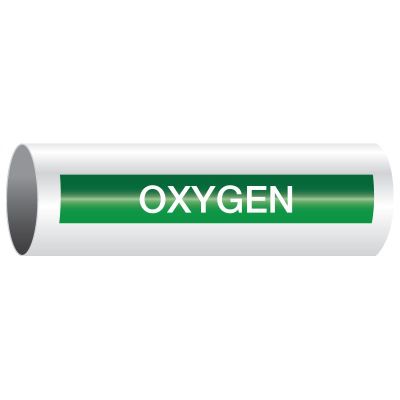 Oxygen Self-Adhesive Medical Gas Pipe Markers - Opti-Code® | Seton