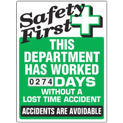 Days Without Accident Signs & Safety Scoreboards | Seton