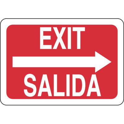 Bilingual Fire And Exit Signs - Exit | Seton