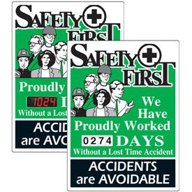 Days Without Incident Signs & Safety Scoreboards | Seton