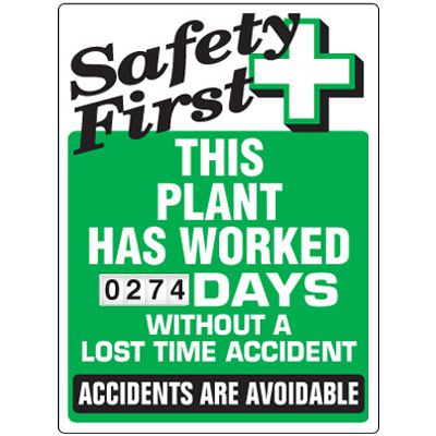 Stock Scoreboards - Safety First Plant, Safety Scoreboards | Seton