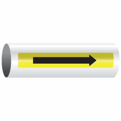 Pipe Flow Direction Arrows - Easy Peel & Stick Markers | Seton